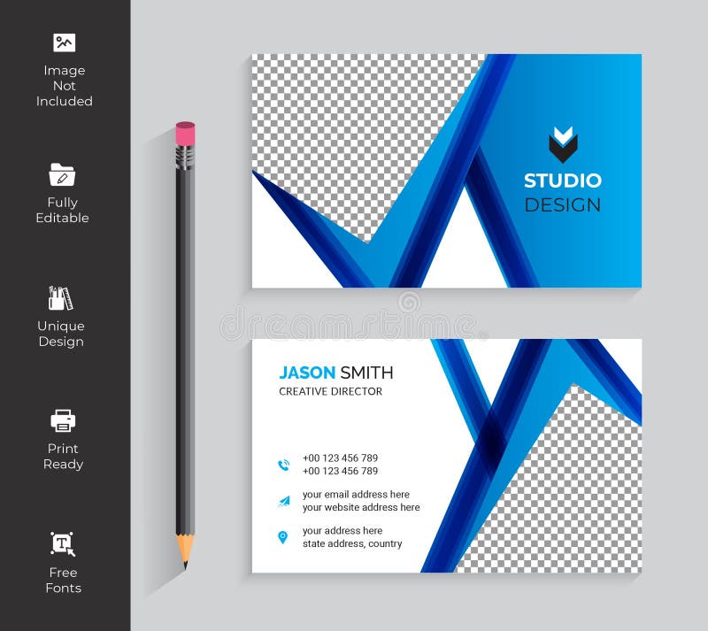 Modern Presentation Card with Company Logo. Vector Business Card ...