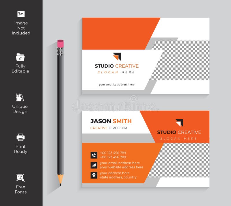 Modern Presentation Card with Company Logo. Vector Business Card ...