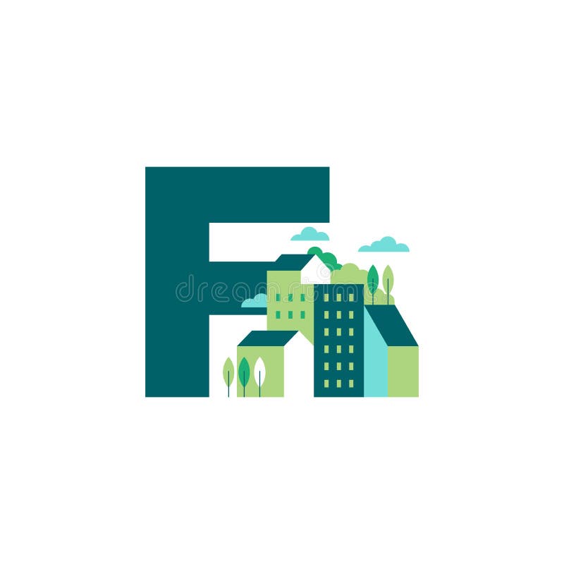 Modern Initial F Building Logo Stock Vector - Illustration of business ...