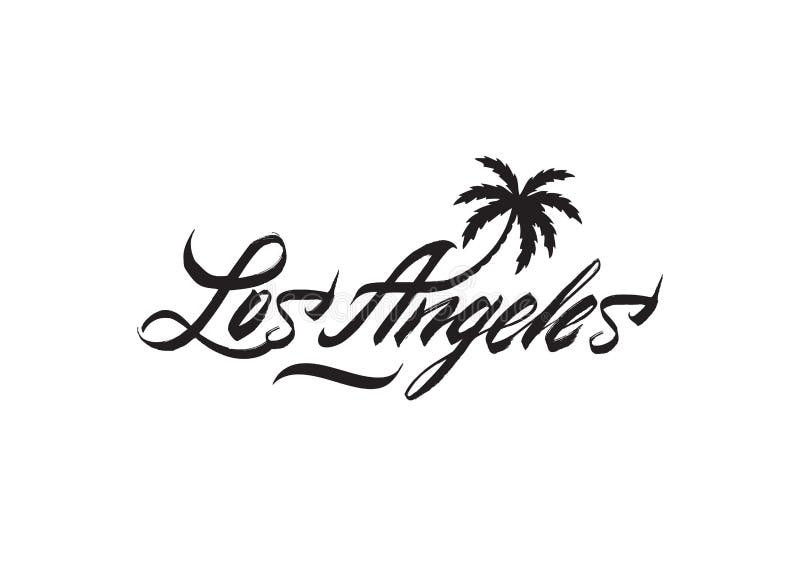 LOS ANGELES. Lettering on a White Background Stock Vector ...