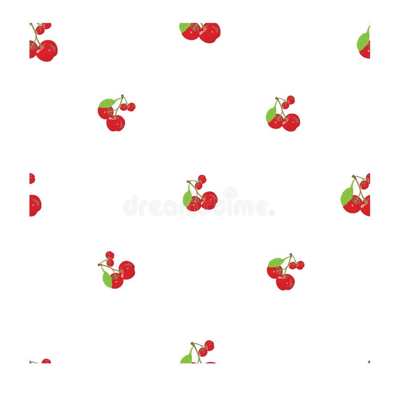 Cherries for Fun Seamless Pattern Stock Vector - Illustration of ...