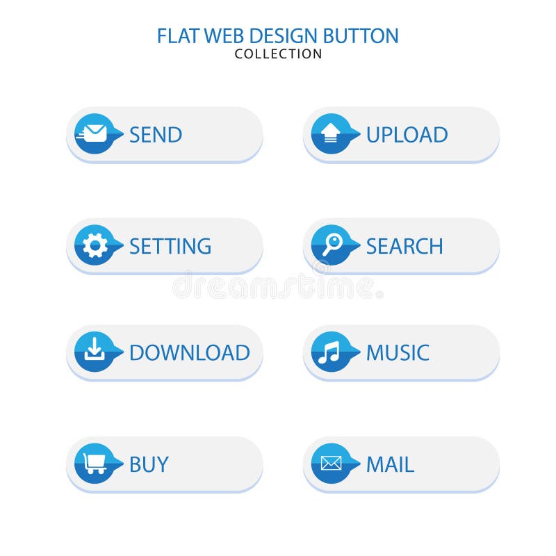 Web Icon Pack Design Button Collections Stock Vector - Illustration of ...