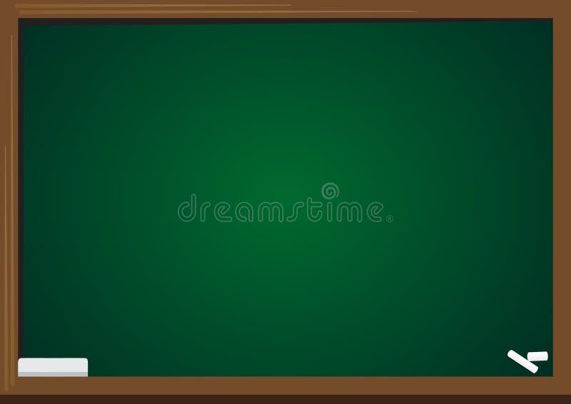 Vector Board Green Board with Chalk. Stock Illustration - Illustration ...