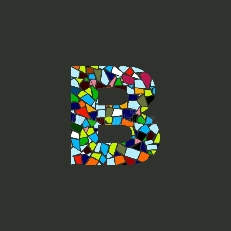 Colorful and Unique Mosaic Initial B Logo Stock Vector - Illustration ...