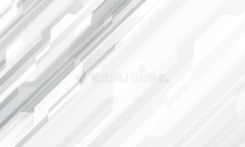 Abstract White Grey Geometric Cyber Design Modern Futuristic Technology ...