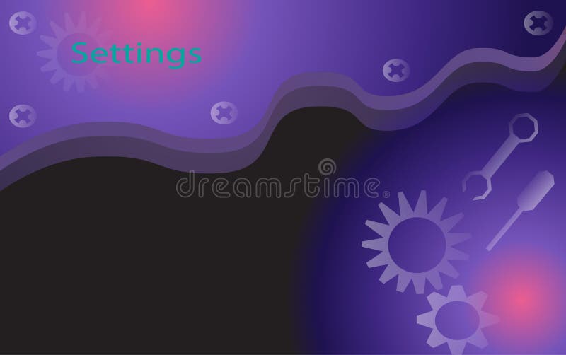 Abstract System and Settings Landing Page Stock Vector - Illustration ...