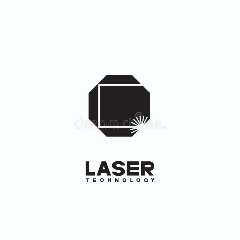 Laser Cutting Machine Logo Design Icon Vector Illustration, CNC Laser ...