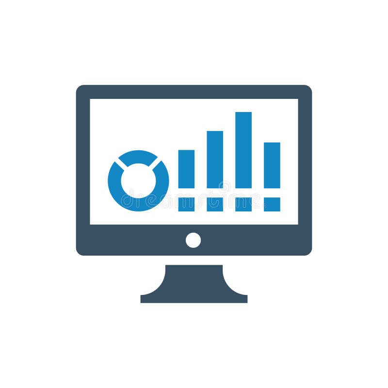Monitoring Report Icon Blue Vector Illustration Stock Vector ...