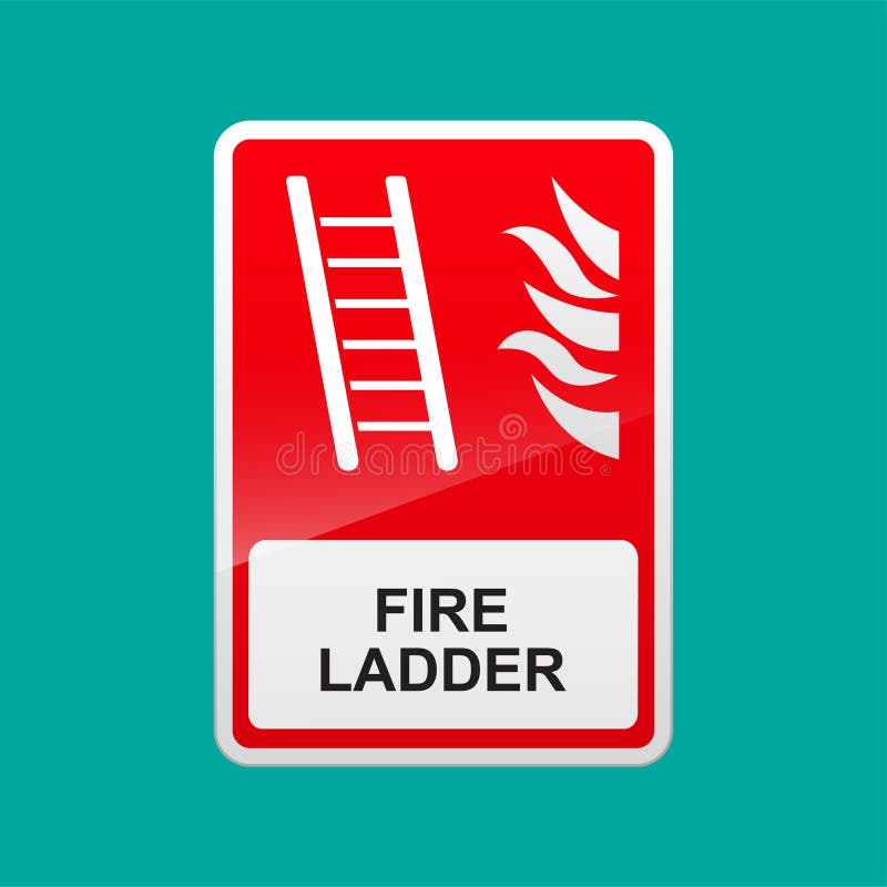 Fire Ladder Symbol Sign, Vector Illustration, Isolate on White ...