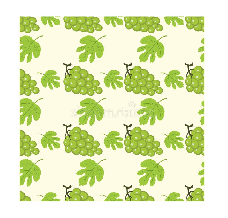 Seamless Pattern with Grape Leaf Stock Vector - Illustration of leaf ...