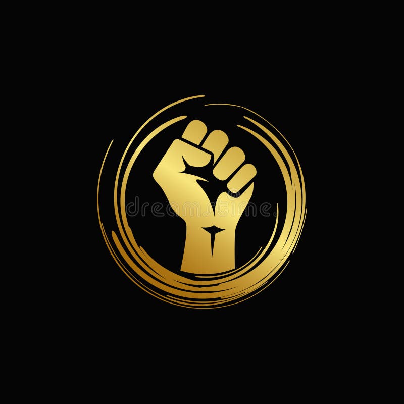 Black Live Matter Vector in Gold Colour Stock Vector - Illustration of ...