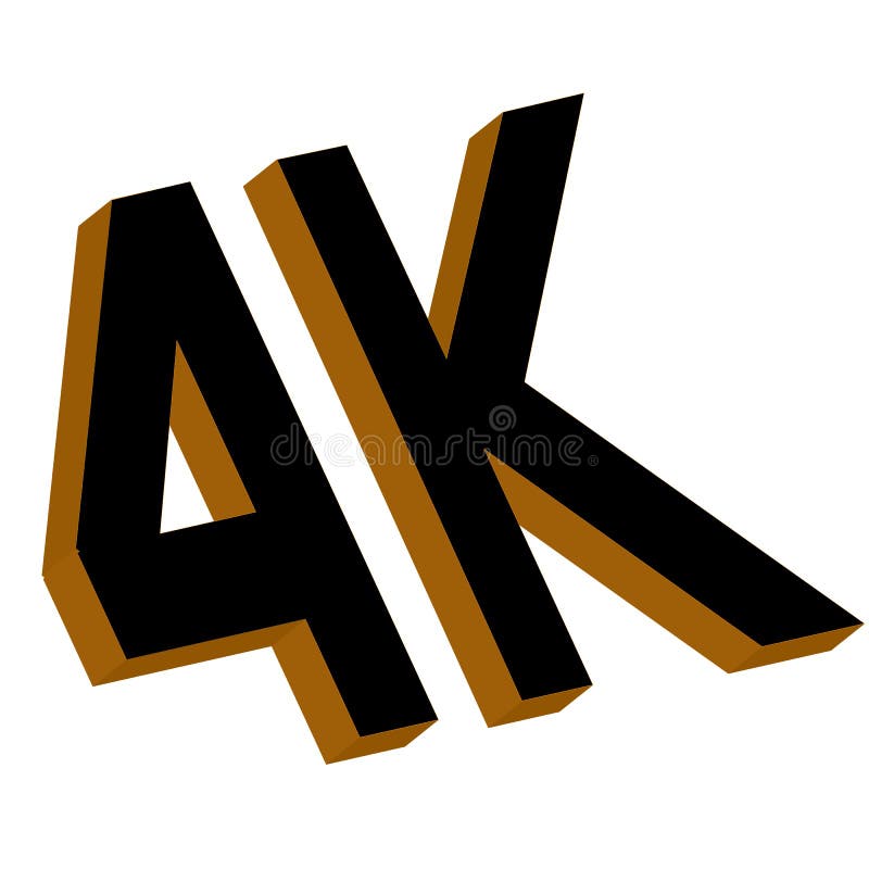 Vector 4k Text Vector Illustration Stock Vector - Illustration of ...