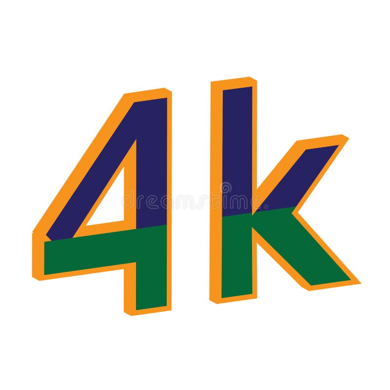 Vector 4k Text Design Illustration Stock Vector - Illustration of hdmi ...