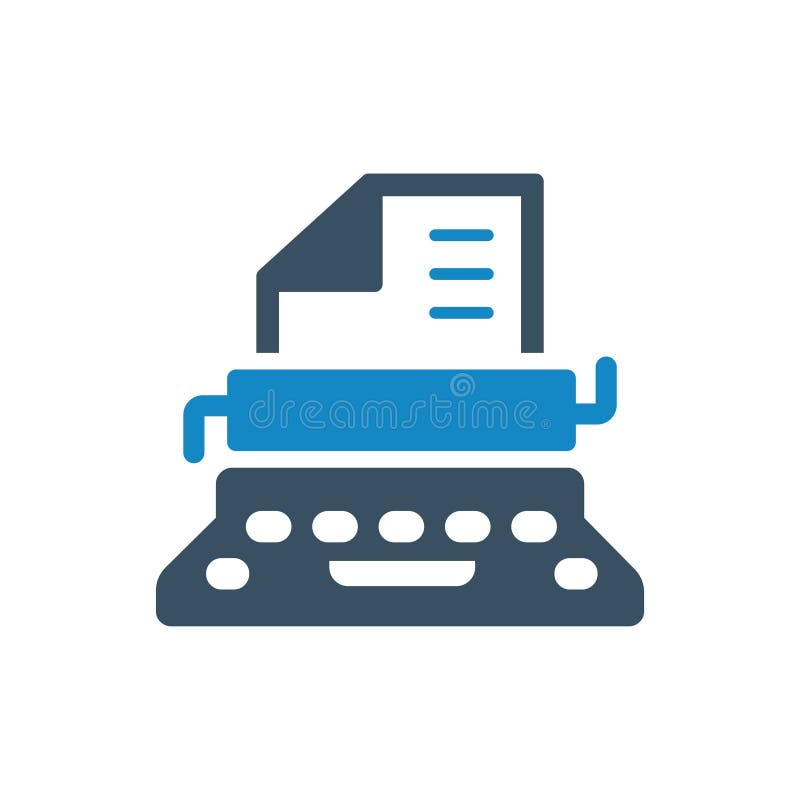 Machine Typewriter Icon Vector Illustration Stock Vector - Illustration ...