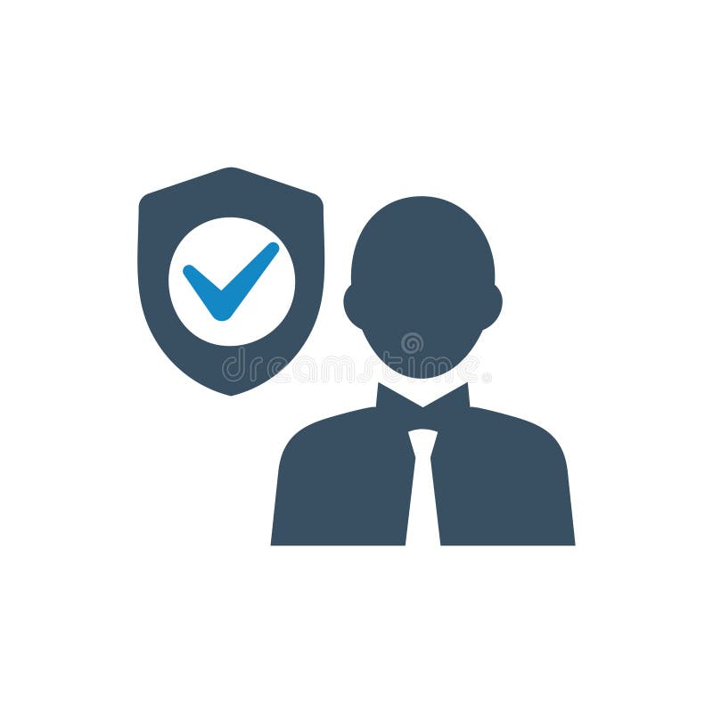 Employee Protection Secure Icon Vector Illustration Stock Vector ...