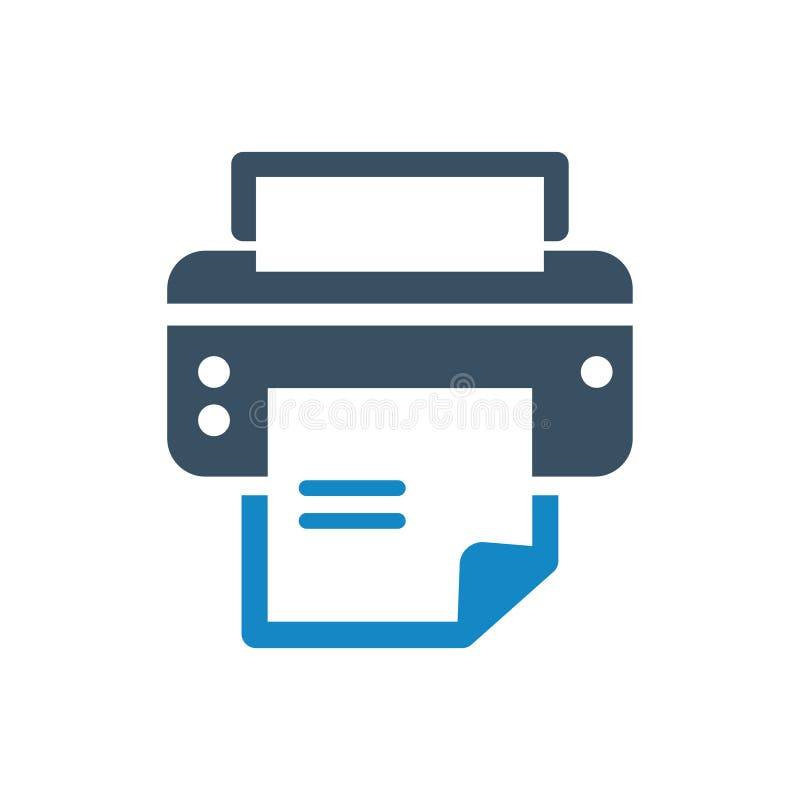 Printer Print Printing Office Supplies Icon Vector Illustration Stock ...