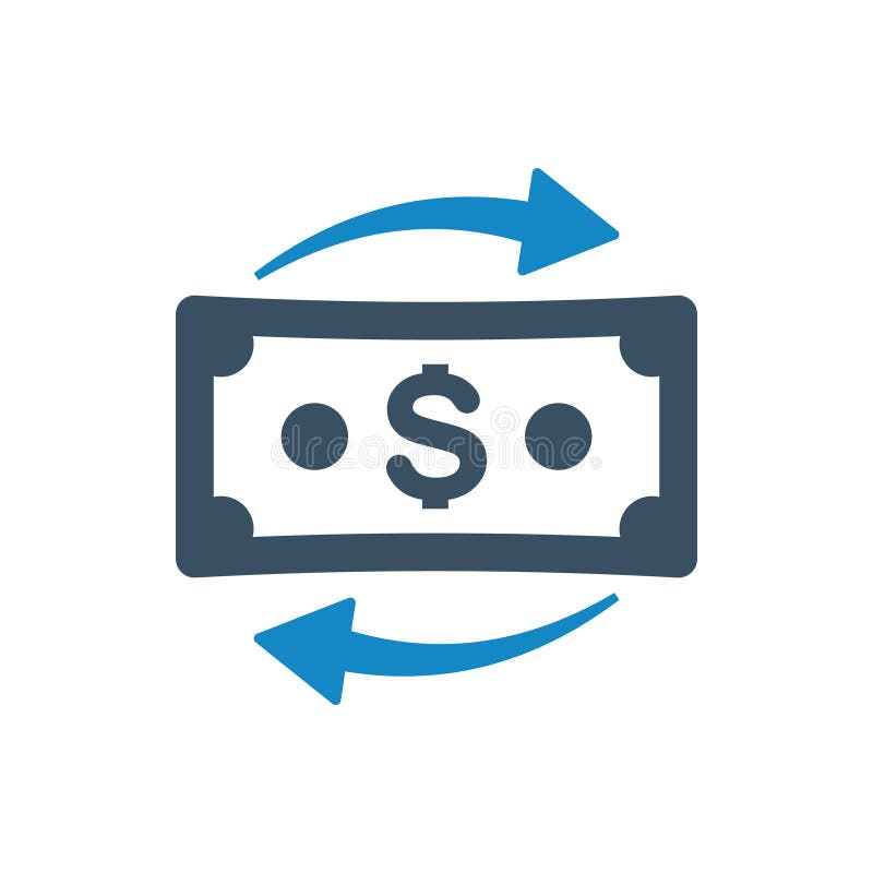 Dollar Currency Exchange Money Cash Coins Icon Vector Illustration ...