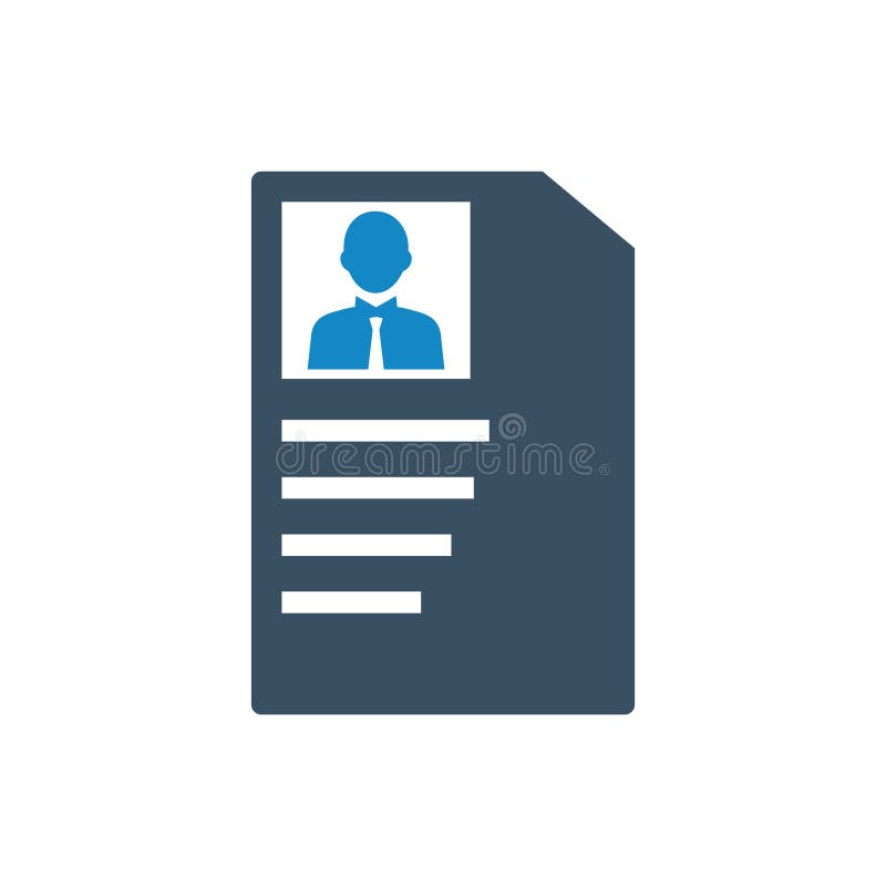 Job Resume Portfolio Profile Cv Icon Vector Illustration Stock Vector ...