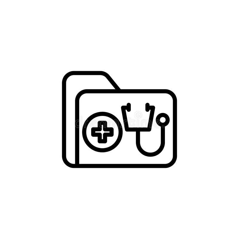 Medical file icon design stock vector. Illustration of file - 194706498