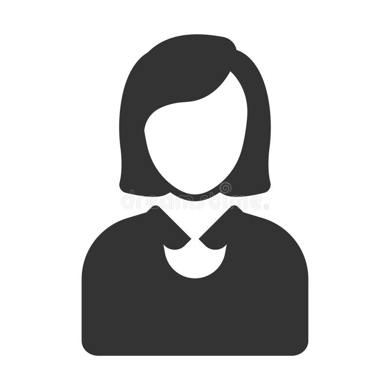 Female user profile icon stock vector. Illustration of engineer - 194754999