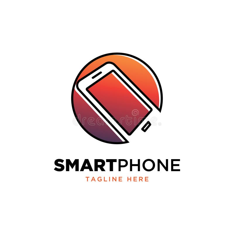 Smartphone Logo Design Template.Phone Technology Symbol Stock Vector ...