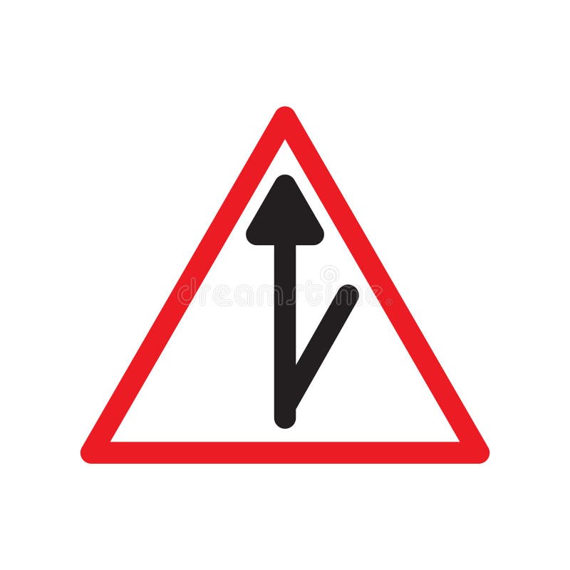 Traffic Merge from Right Icon Stock Vector - Illustration of high ...