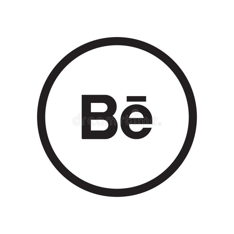 Behance icon design black editorial photography. Illustration of media ...