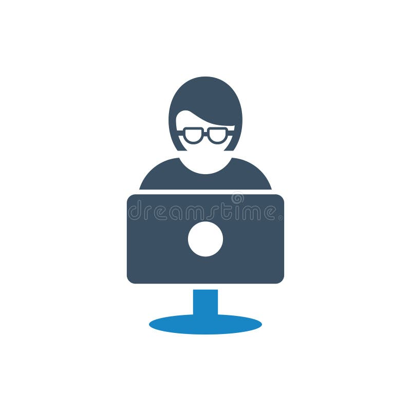 Computer Glasses Woman Female Lady Teacher Girl Business Woman Icon ...