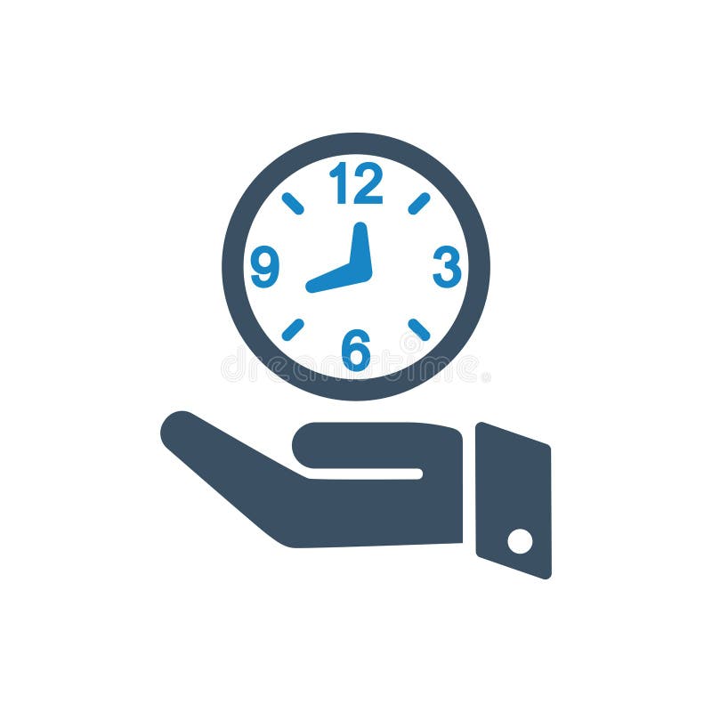 Time Management Icon Blue Vector Illustration Stock Vector ...