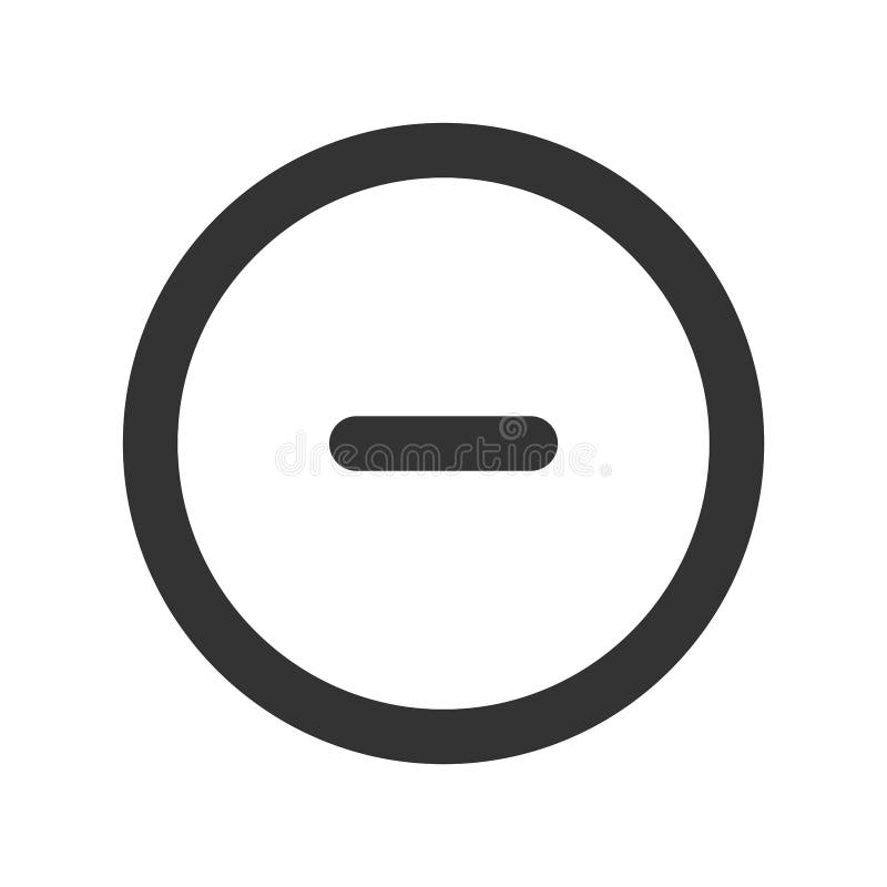 Minus icon sign vector stock vector. Illustration of minus - 194820250