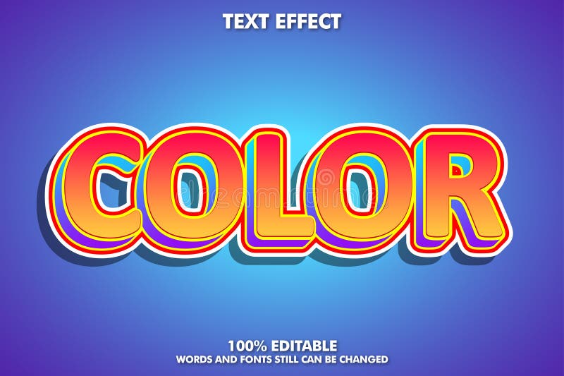 Color text effect stock vector. Illustration of banner - 194861763