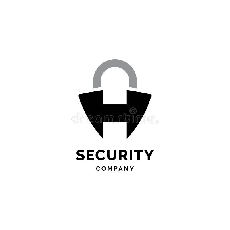 Letter H Security Symbol Logo Design Vector Template Stock Vector ...