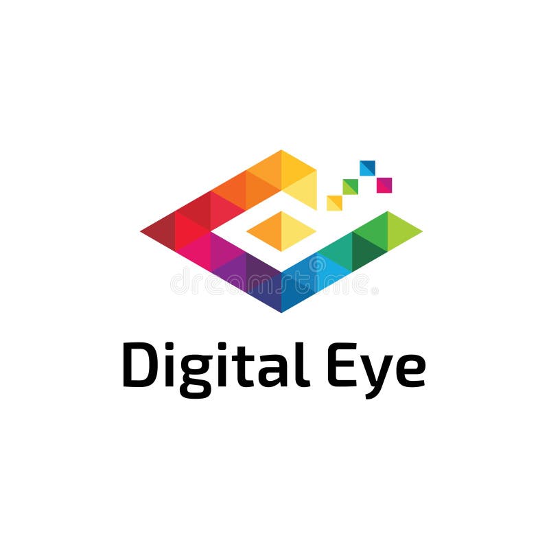 Digital Eye Logo Design Vector Template Stock Vector - Illustration of ...