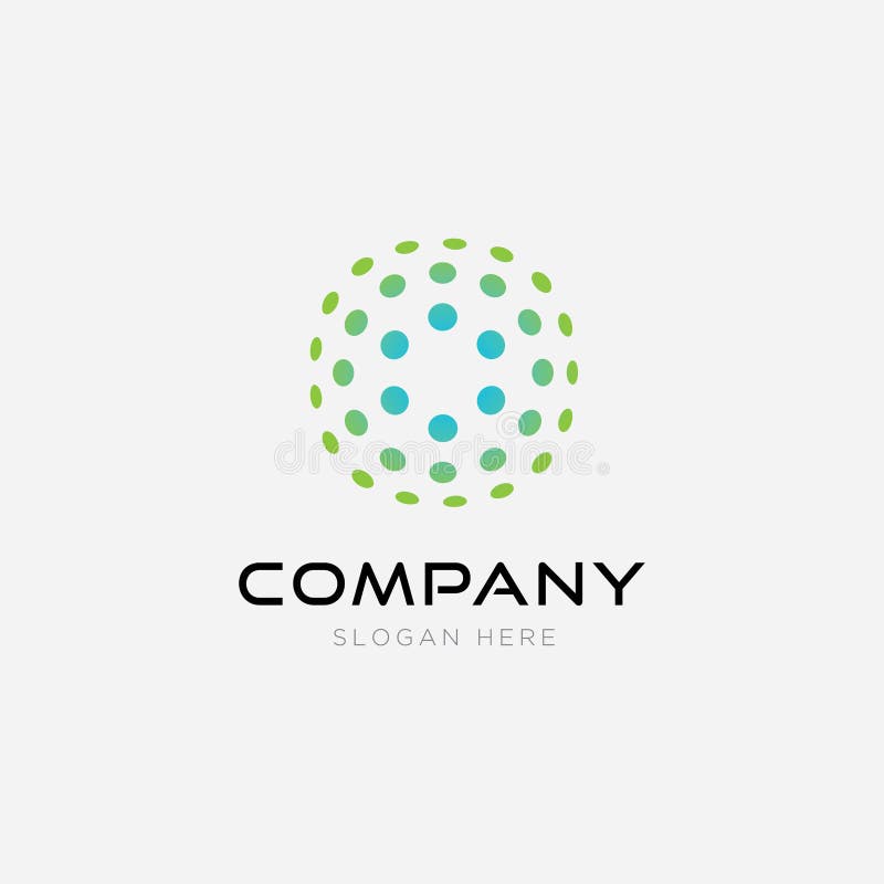 Abstract Creative Dots Logo Design Template Stock Vector - Illustration ...