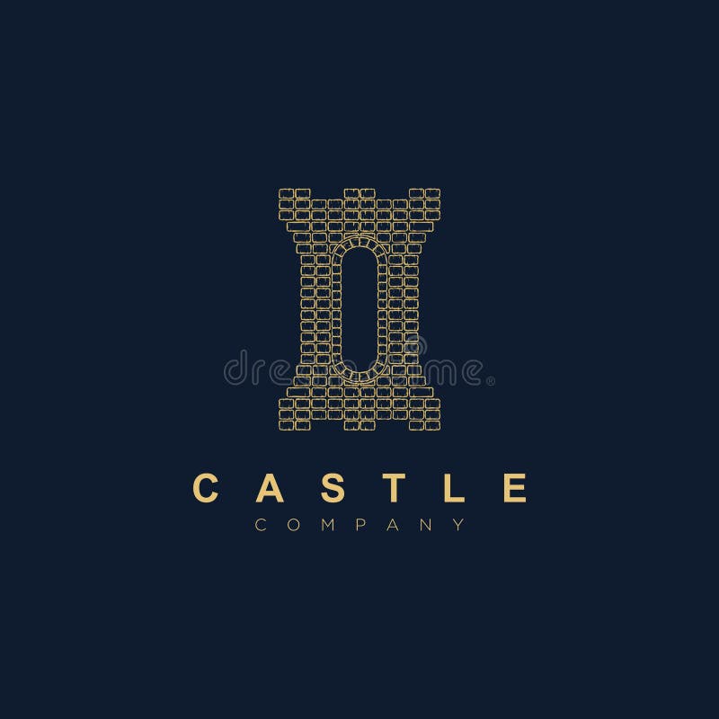 Castle in Square Logo Design Template.simple Castle Icon Vector Stock ...
