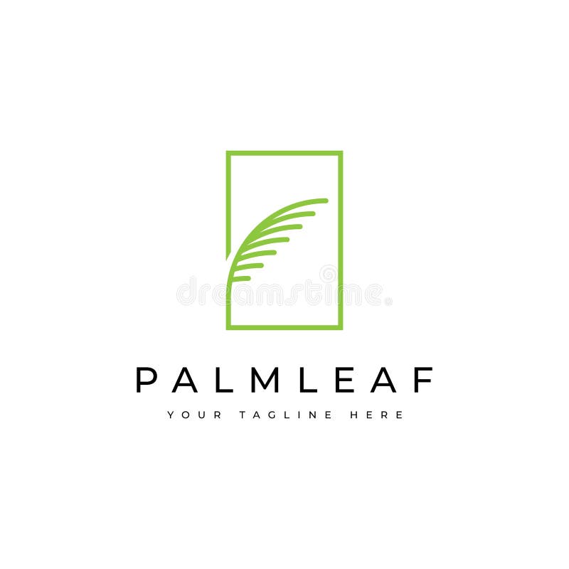 Palm Leaf Logo Design Template.luxury Elegant Palm Tree Symbol Stock ...