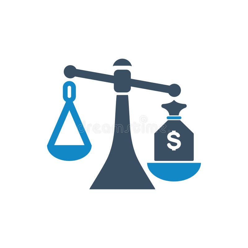 Debt Balance Law Scale Mortgage Loan Icon Vector Illustration Stock ...