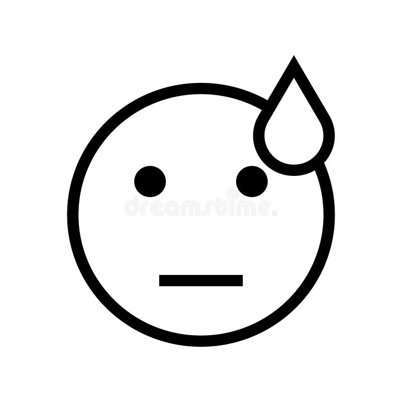 Face reaction emoji icon stock vector. Illustration of emotion - 195112951