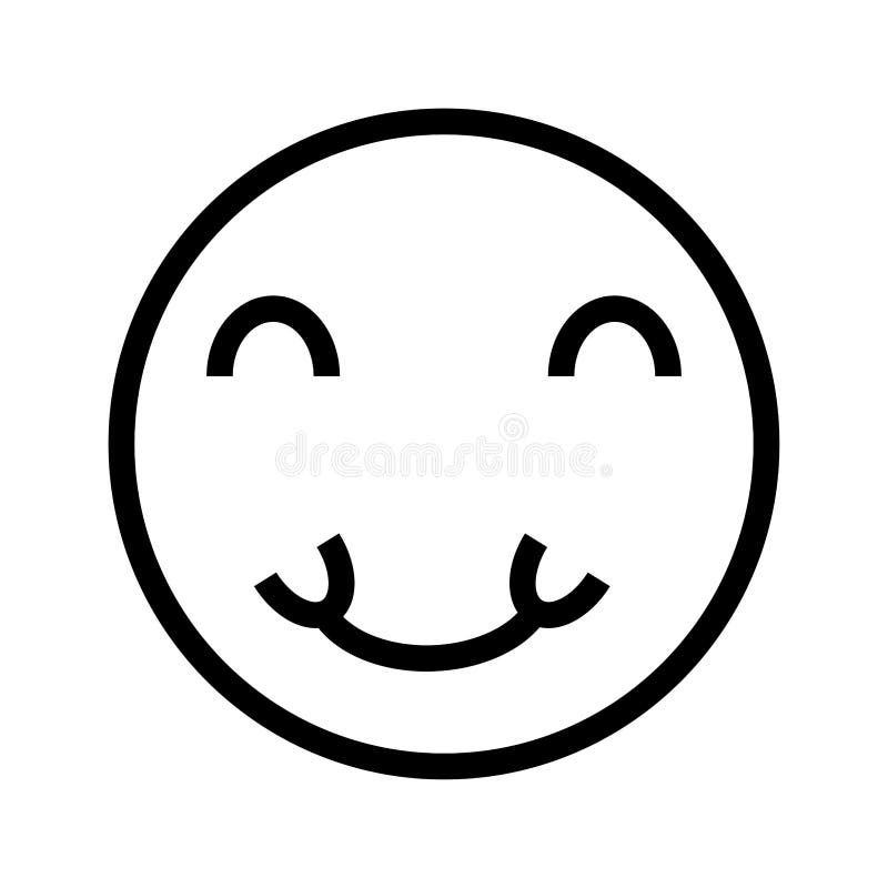 Face reaction emoji icon stock vector. Illustration of tired - 195112967