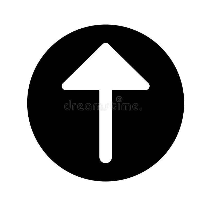 Up arrow icon design black stock vector. Illustration of button - 195207970
