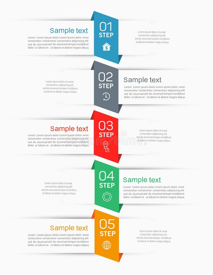 Vector Infographics Tab Paper Index Template for Diagram, Graph ...