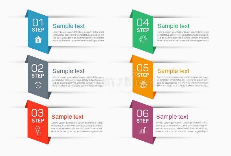 Vector Infographics Tab Paper Index Template for Diagram, Graph ...