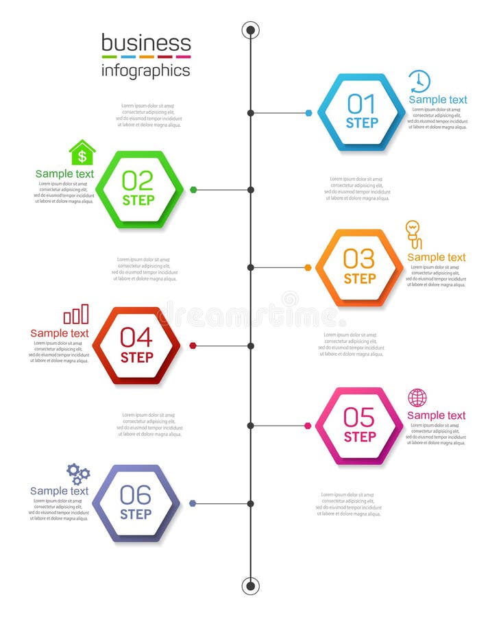 Timeline Infographics Design Vector Template with 8 Options, Steps ...