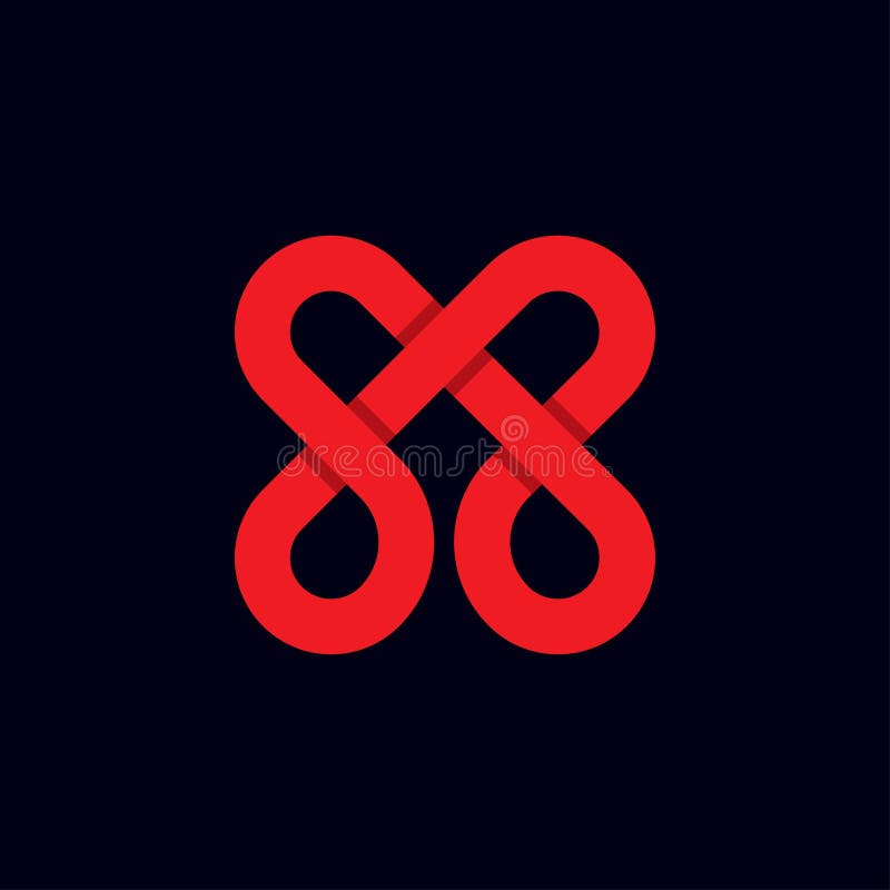 Letter X with Round Style Logo Design Stock Vector - Illustration of ...