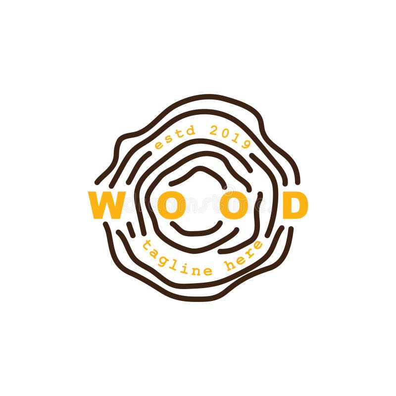 Wood Working Symbol Logo Design.Sawmil with Tree Illustration for Wood ...