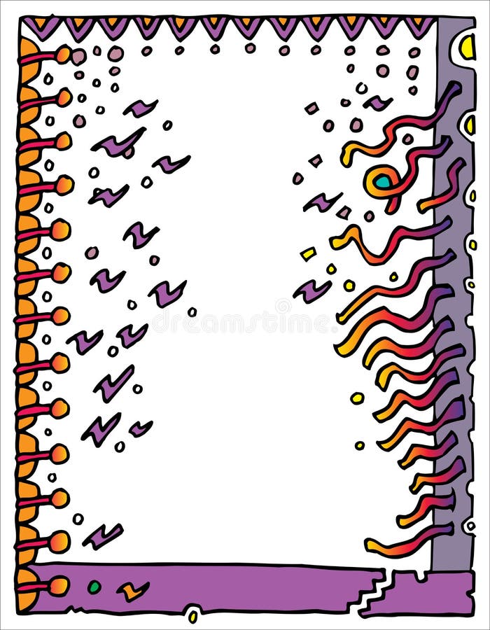Funky pop border stock vector. Illustration of scroll - 10075353