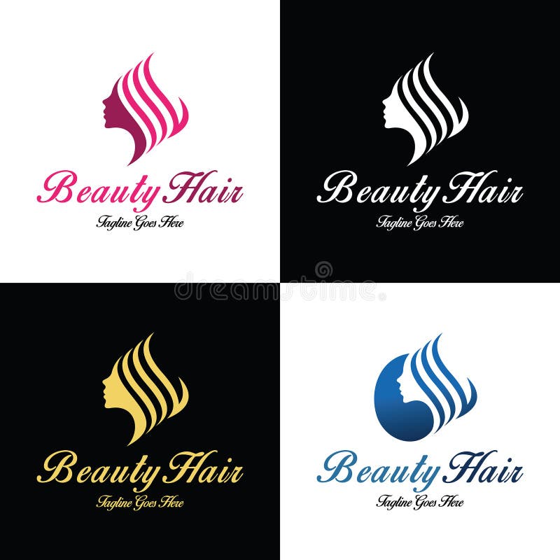 Beauty Hair Icon stock vector. Illustration of fashion - 195481292