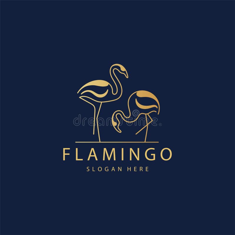 Flamingo Logo with Modern Design Stock Vector - Illustration of bird ...