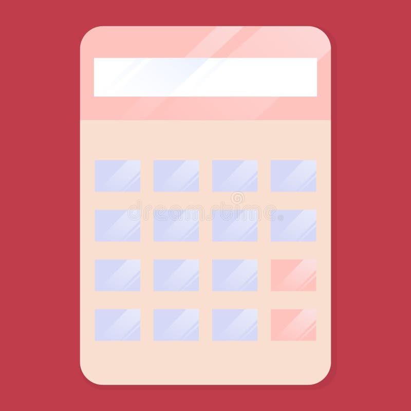 Flat design calculator stock illustration. Illustration of accounting ...