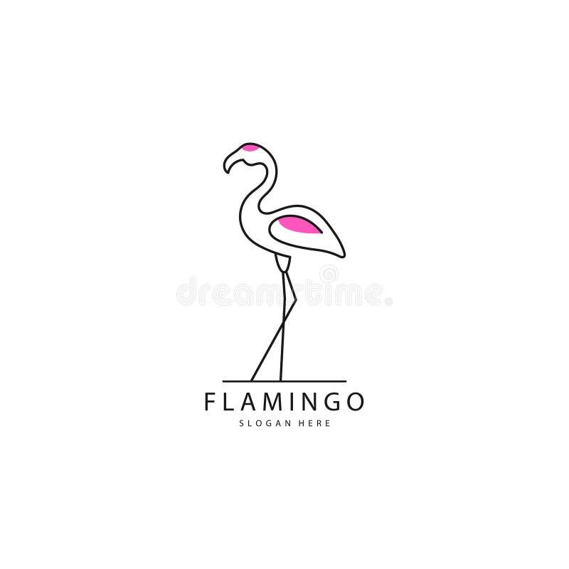 Flamingo. Logo stock vector. Illustration of pink, icon - 114584619